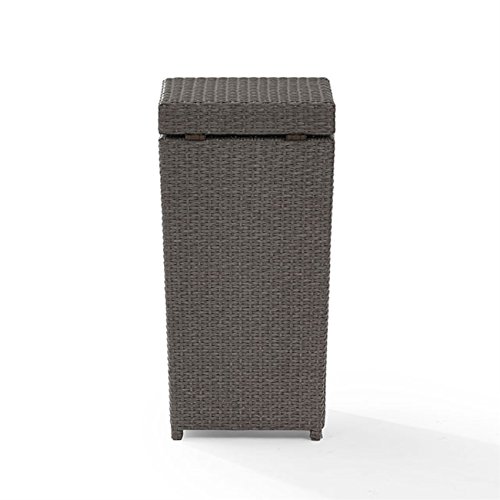 PALM HARBOR OUTDOOR WICKER TRASH BIN