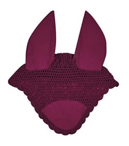 weatherbeeta prime ear bonnet, maroon, full