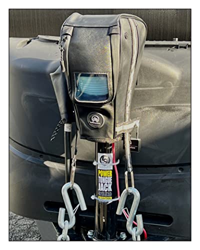 Clever Cover for LCI Jack by Trailersphere Custom Electric Tongue Jack Cover for Trailer, RV, Camper, Chains Holder, Plug Protector, Sun and Waterproof (LCI Jack Cover)