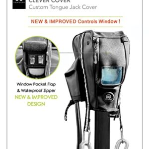 Clever Cover for LCI Jack by Trailersphere Custom Electric Tongue Jack Cover for Trailer, RV, Camper, Chains Holder, Plug Protector, Sun and Waterproof (LCI Jack Cover)