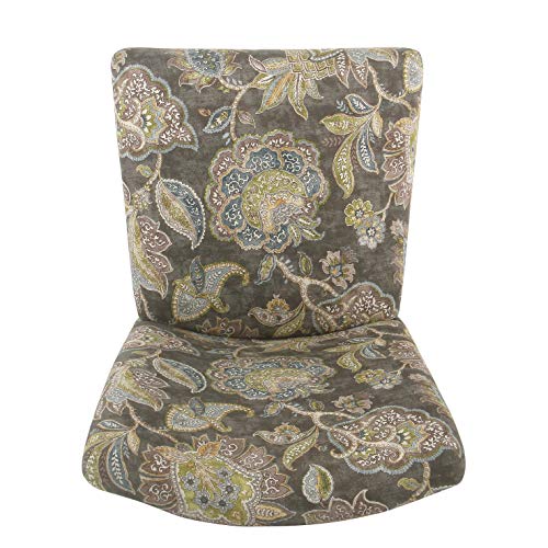 HomePop Parsons Classic Upholstered Accent Dining Chair, Set of 2, Multicolor Gray Floral