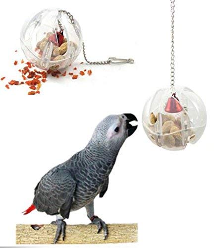 LIANCHI Parrot Creative Foraging Systems Foraging Ball- Bird Intelligence Growth Cage Acrylic Box Toys (A)