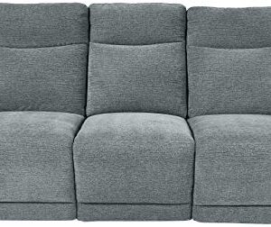 Homelegance Edition 78" Fabric Power Double Lay-Flat Reclining Sofa, Dove