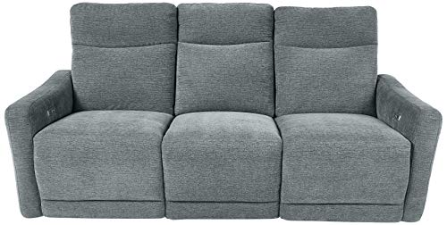 Homelegance Edition 78" Fabric Power Double Lay-Flat Reclining Sofa, Dove