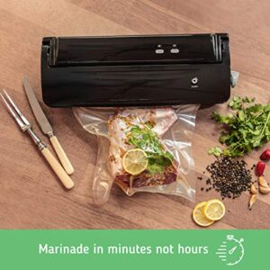 Nutri-Lock Vacuum Sealer Bags, 100 Pint Bags 11x16 Inch, Commercial Grade with BPA Free, Perfect for Airtight Storage and Sous Vide