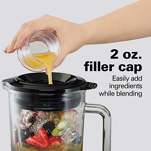 Hamilton Beach Multi-Mix Blender with 40oz Glass Jar and 14-Functions for Grinding, Puree, Ice Crush, Shakes and Smoothies, 800 Watts, Stainless Steel (54210)