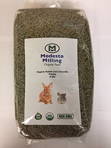 Modesto Milling Organic, Non GMO Rabbit & Chinchilla Pellets,10 lbs; Item# 682