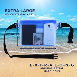 Waterproof Pouch with Waist Strap, 2 Pack The Most Durable # Super Lightweight Waterproof Phone Case/Wallet, Perfect for Kayaking Beach Pool Water Parks Boating Snorkeling Swimming and Fishing