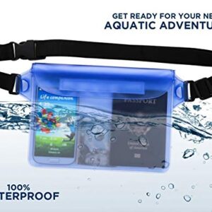 Waterproof Pouch with Waist Strap, 2 Pack The Most Durable # Super Lightweight Waterproof Phone Case/Wallet, Perfect for Kayaking Beach Pool Water Parks Boating Snorkeling Swimming and Fishing