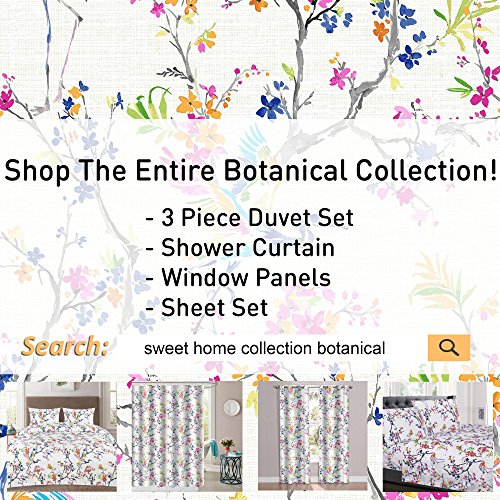 1500 Supreme Collection Extra Soft Botanical Bright Whimsical Watercolor Pattern Sheet Set, King - Luxury Bed Sheets Set with Deep Pocket Wrinkle Free Bedding, Printed Pattern, King