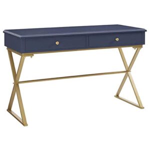 scranton & co writing desk in blue and gold