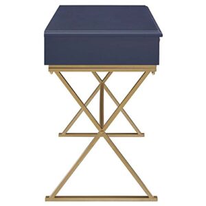 Scranton & Co Writing Desk in Blue and Gold