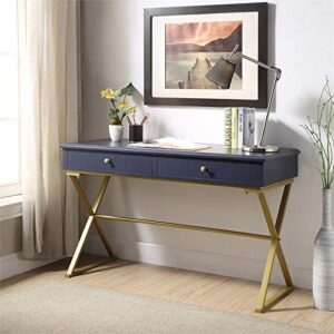 Scranton & Co Writing Desk in Blue and Gold