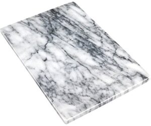 greenco marble cutting board, 8 x 12, white marble | meat cutting boards, fruit&cheese board, butcher block | over-the-sink, dishwasher safe chopping board kitchen set | large kitchen serving tray