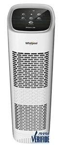 whirlpool whispure wpt80p true hepa air purifier, activated carbon advanced anti-bacteria, ideal for allergies, odors, pet dander, mold, smoke, smokers, and germs, large, white