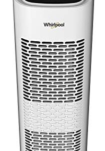 Whirlpool Whispure WPT80P True HEPA Air Purifier, Activated Carbon Advanced Anti-Bacteria, Ideal for Allergies, Odors, Pet Dander, Mold, Smoke, Smokers, and Germs, Large, White