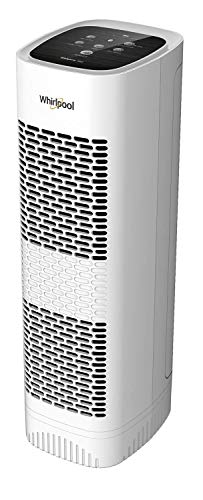 Whirlpool Whispure WPT80P True HEPA Air Purifier, Activated Carbon Advanced Anti-Bacteria, Ideal for Allergies, Odors, Pet Dander, Mold, Smoke, Smokers, and Germs, Large, White