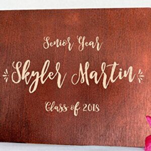 Wooden Rustic Guest Book 11" x 8.5" : Made in USA (Customize Inside Pages, Front Cover Custom Engraved)