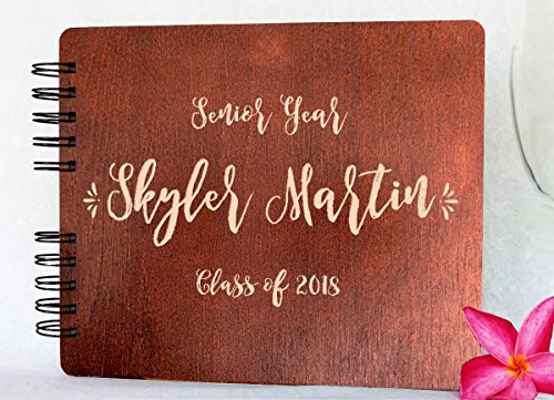 Wooden Rustic Guest Book 11" x 8.5" : Made in USA (Customize Inside Pages, Front Cover Custom Engraved)