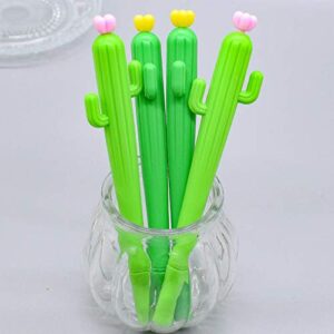 Cactus Shaped Rollerball Pen Cute Creative 0.5 mm Black Ink Gel Pens For Student and Office 12 Pieces by Meiso