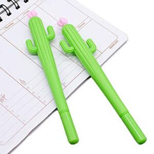 Cactus Shaped Rollerball Pen Cute Creative 0.5 mm Black Ink Gel Pens For Student and Office 12 Pieces by Meiso