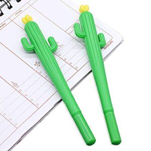 Cactus Shaped Rollerball Pen Cute Creative 0.5 mm Black Ink Gel Pens For Student and Office 12 Pieces by Meiso