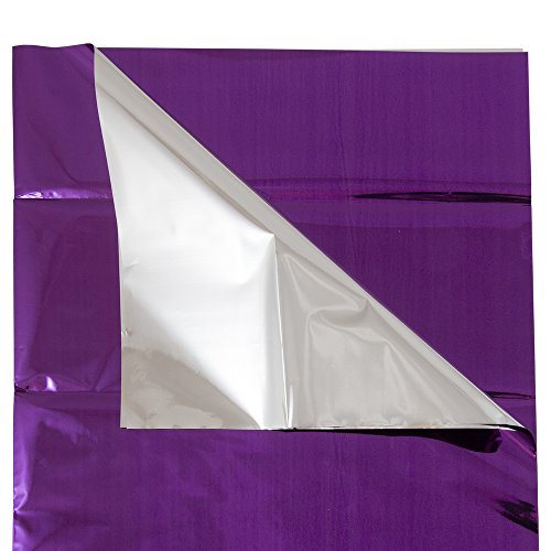 JAM PAPER Tissue Paper - Purple Mylar - 3 Sheets/Pack