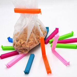 JSSHI 30 PCS Plastic Food Sealing Holder Clips Fresh-Keeping Bag Clips Sealer For Kitchen Food and Snack Bag (4 Inch)