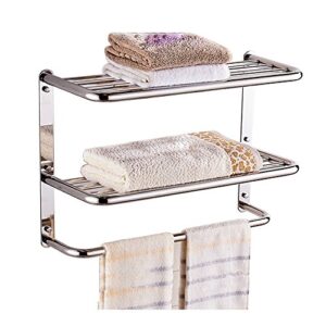 24 inch bathroom shelf 3-tier wall mounting rack with towel bars