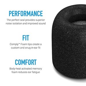 Comply Isolation Plus Premium Noise-Cancelling Memory Foam Replacement Earbud Tips for Sennheiser HD1 Momentum MIE2, IE 800 S, and CX 3.00 Earphones with a Comfortable Secure Fit (Medium,3 Pairs)