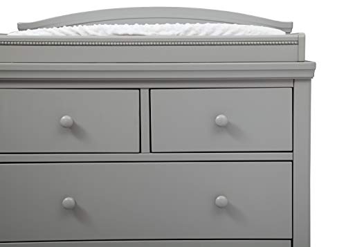 Simmons Kids SlumberTime Emma 4 Drawer Dresser with Changing Top, Greenguard Gold Certified, Grey