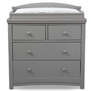 Simmons Kids SlumberTime Emma 4 Drawer Dresser with Changing Top, Greenguard Gold Certified, Grey