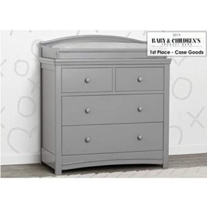 Simmons Kids SlumberTime Emma 4 Drawer Dresser with Changing Top, Greenguard Gold Certified, Grey