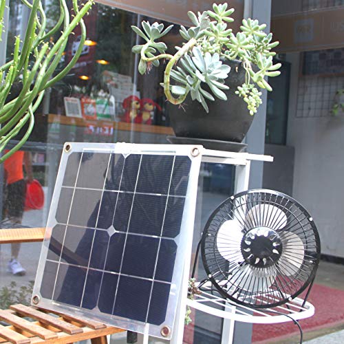 solar fan 10w 6 inch Fan Powered Ventilation Caravan Camping Home Office Outdoor Traveling Fishing by solar fan