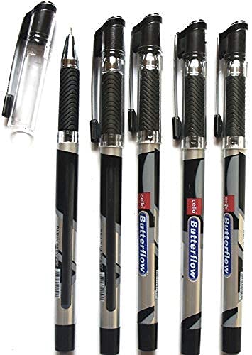 Cello Butterflow Black Ball Pen ( Pack Of 10 )