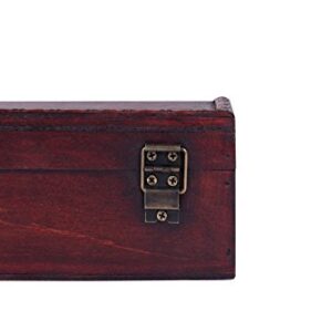 Cottage Garden Witch Wizard Handcrafted Wood Magic Wand Box, 18 inch, Mahogany Medallion