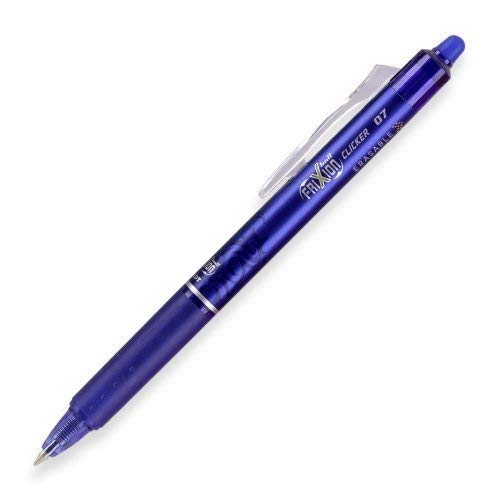 Pilot FriXion Clicker Retractable Erasable Gel Pens, Fine Point, Blue Ink (24)