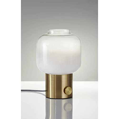 Adesso 6027-21 Lewis Table Lamp, 12 in., 60W Incandescent/13W CFL, Antique Brass, 1 Table Lamp