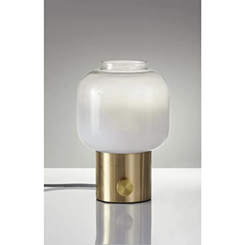 Adesso 6027-21 Lewis Table Lamp, 12 in., 60W Incandescent/13W CFL, Antique Brass, 1 Table Lamp