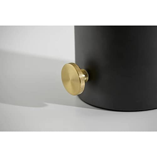 Adesso 6027-01 Lewis Table Lamp, Matte Black W. Antique Brass Accent