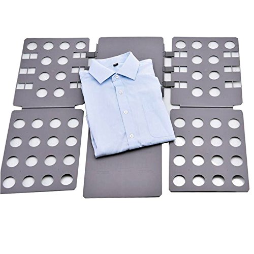 QEESTARS Adjustable Clothes Folding Board, Adults Dress Pants Towels T-Shirt Folder Board,Fast and Easy Laundry Folder Organizer,Grey