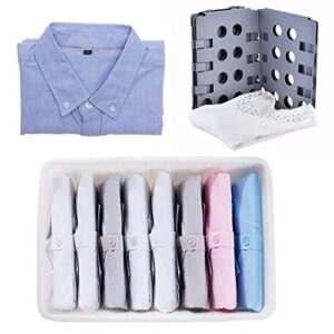 QEESTARS Adjustable Clothes Folding Board, Adults Dress Pants Towels T-Shirt Folder Board,Fast and Easy Laundry Folder Organizer,Grey