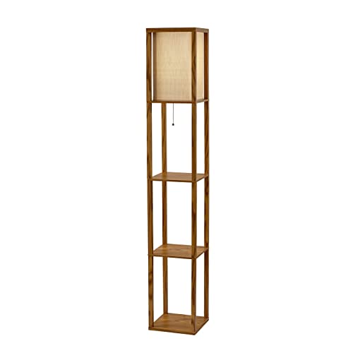 Adesso 3138-12 Wright Shelf Lamp, Natural Wood Veneer on Mdf