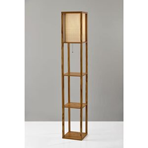 Adesso 3138-12 Wright Shelf Lamp, Natural Wood Veneer on Mdf