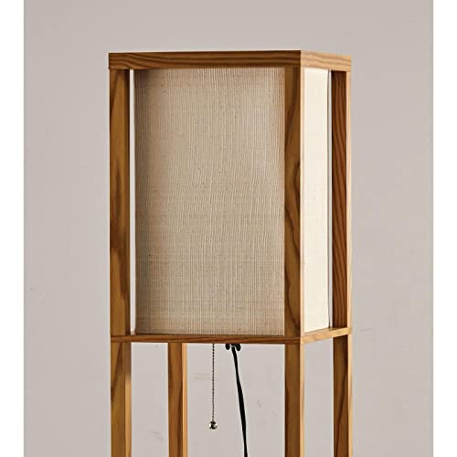 Adesso 3138-12 Wright Shelf Lamp, Natural Wood Veneer on Mdf