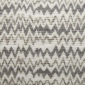 Christopher Knight Home Sade Mid Century Boho Fabric Ottoman, Light Grey Zig Zag Pattern