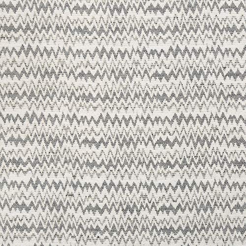 Christopher Knight Home Sade Mid Century Boho Fabric Ottoman, Light Grey Zig Zag Pattern