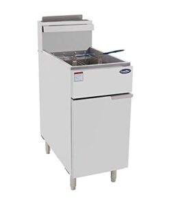 cookrite atfs-40 commercial deep fryer with baskets 3 tube stainless steel liquid propane floor fryers-90000 btu