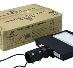 RuggedGrade 150 Watt LED NextGen III Parking Lot Lights - 21,000 Lumen - 5000K - Slip Fit Mount - with photocell