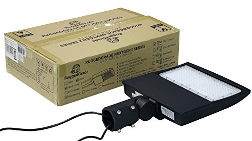 RuggedGrade 150 Watt LED NextGen III Parking Lot Lights - 21,000 Lumen - 5000K - Slip Fit Mount - with photocell